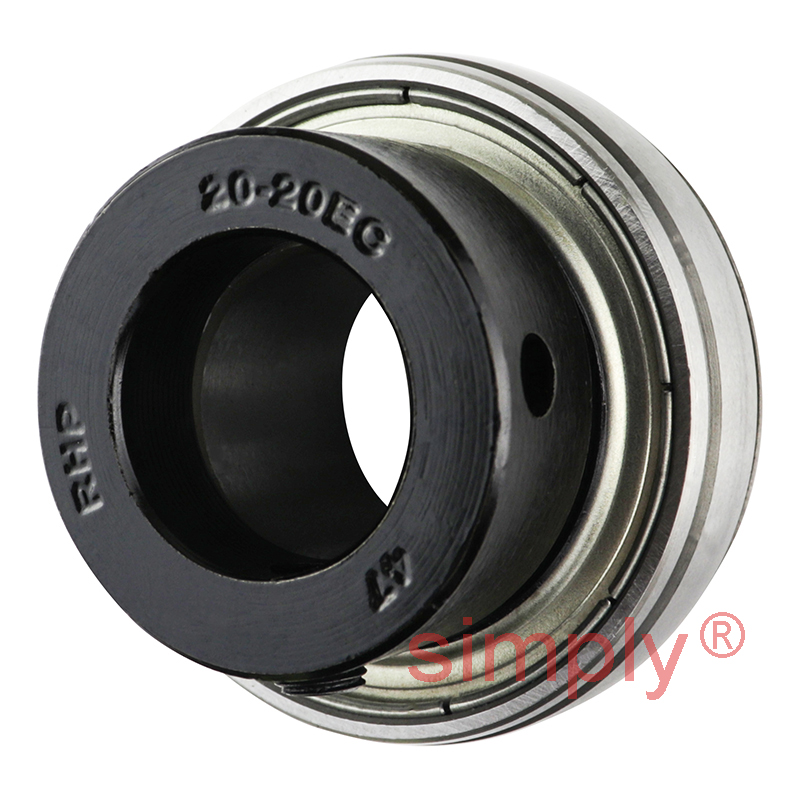 RHP 1220-20ECG Spherical Outside Flat Back Collar Bearing Insert 20mm Bore 47mm Simply Bearings Ltd