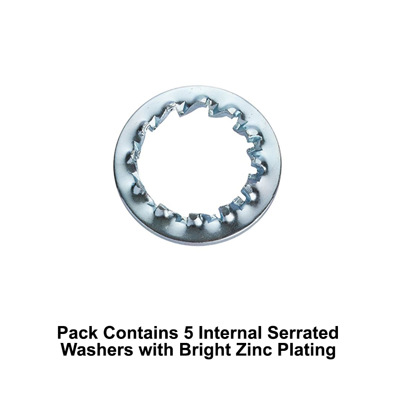 Unifix M8x14x0.8mm Internal Serrated Washers DIN 6798J with Bright Zinc ...