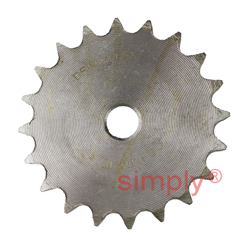 20 Tooth 05B Simplex Pilot Bore Sprocket for 8mm Pitch Chain Simply ...