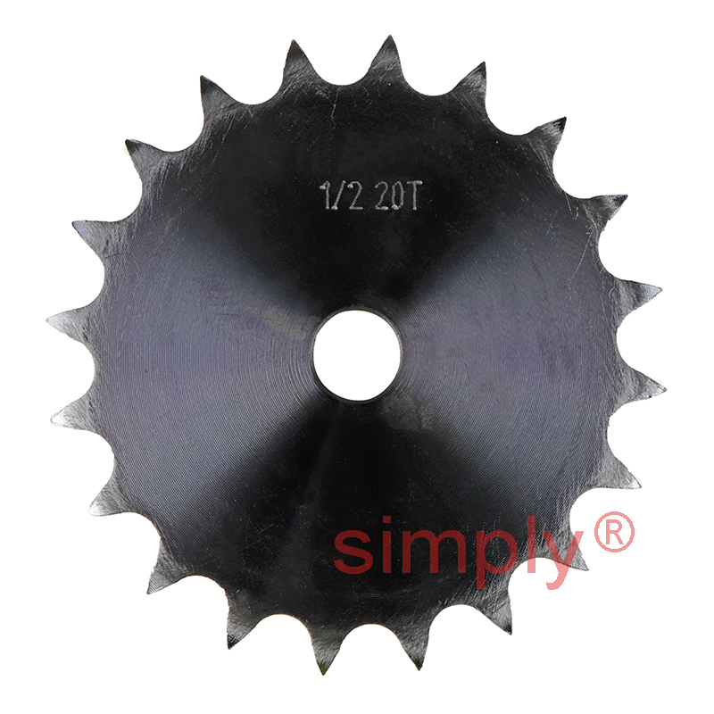 20 Tooth 08B Simplex Pilot Bore Sprocket for 1/2 inch Pitch Chain ...
