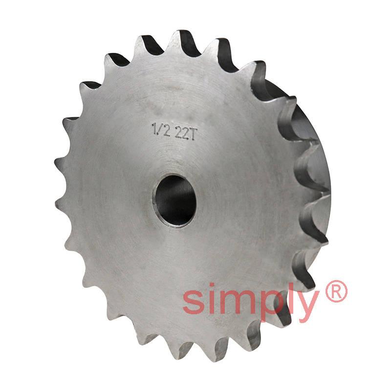 22 Tooth 08B Simplex Pilot Bore Sprocket for 1/2 inch Pitch Chain ...