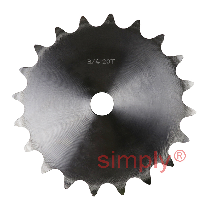 20 Tooth 12B Simplex Pilot Bore Sprocket for 3/4 inch Pitch Chain ...