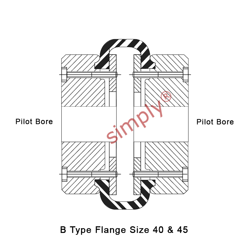 Major Branded F40B/F40B Pilot Bored Tyre Drive Coupling Assembly with ...