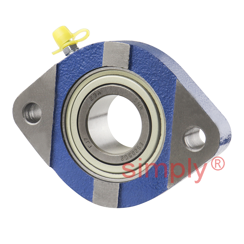SNR ESFD205 Metric Two Bolt Cast Iron Oval Housing with 25mm Bore ...