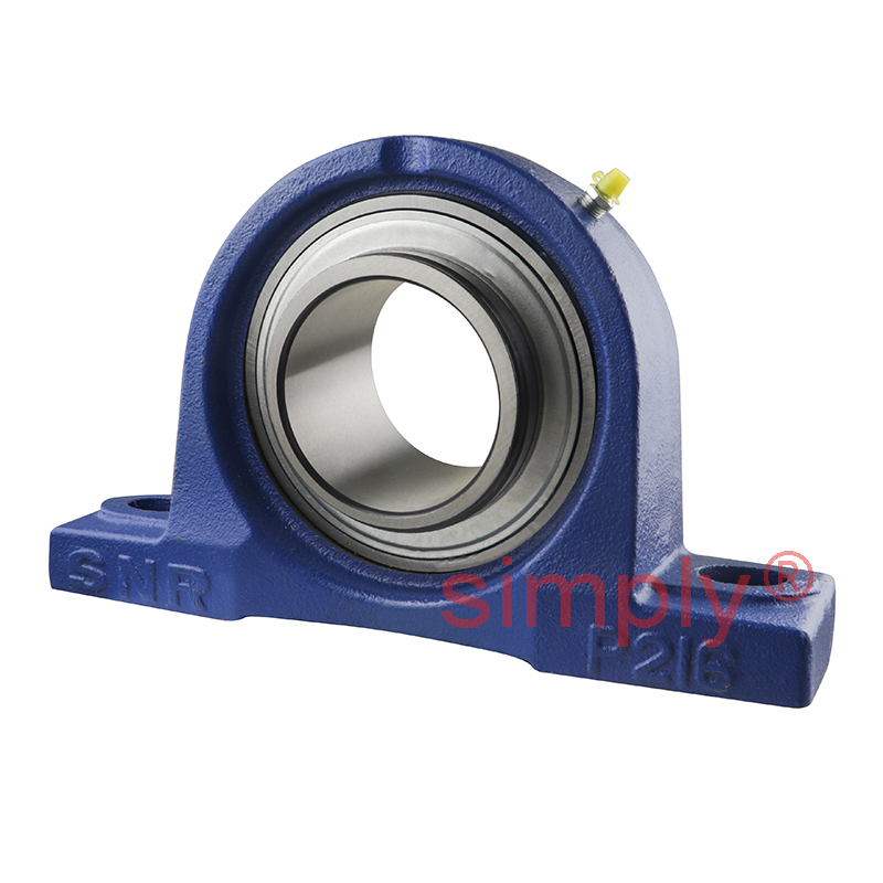 SNR EXP216 Metric Cast Iron Two Bolt Pillow / Plummer Block Housing ...