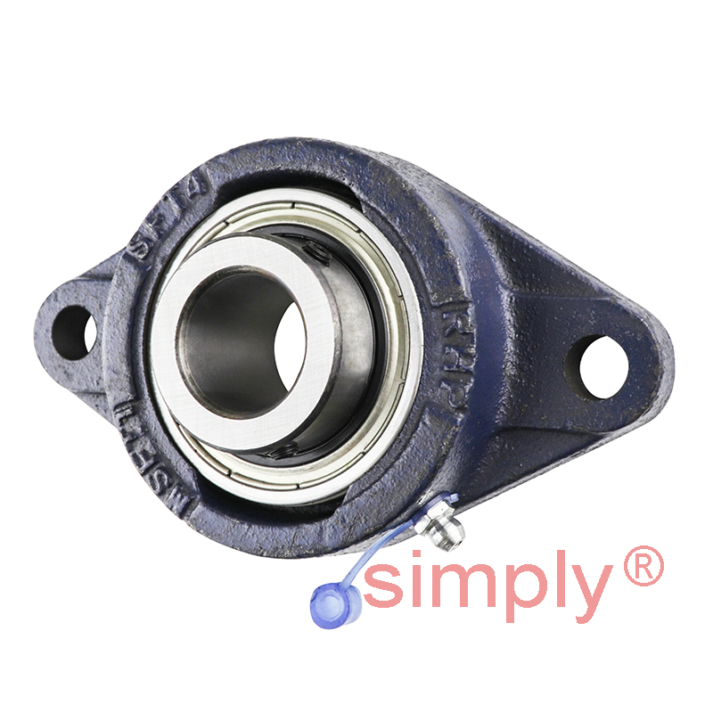 RHP MSFT25 Heavy Duty Two Bolt Oval Cast Iron Flange Housing 25mm Bore ...