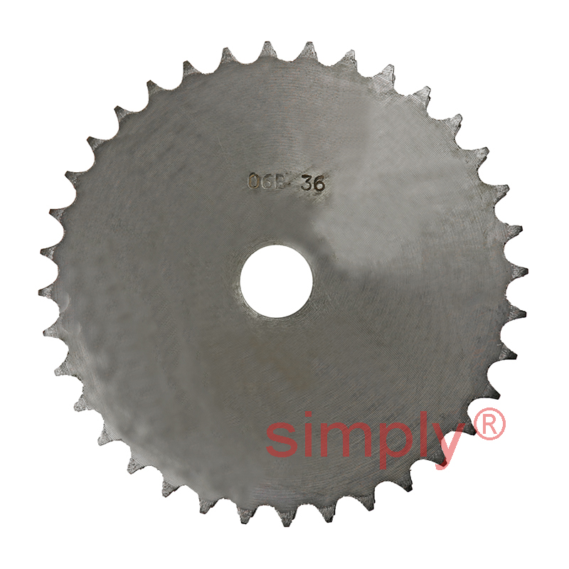 36 Tooth 06B Duplex Pilot Bore Sprocket for 3/8 inch Pitch Chain Simply ...