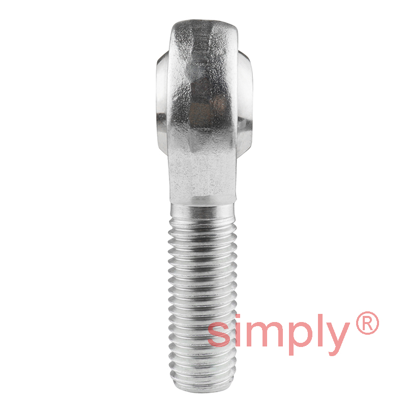 Budget POS18 Right Hand Steel / Bronze Lined Plain Male Rod End 18mm ...
