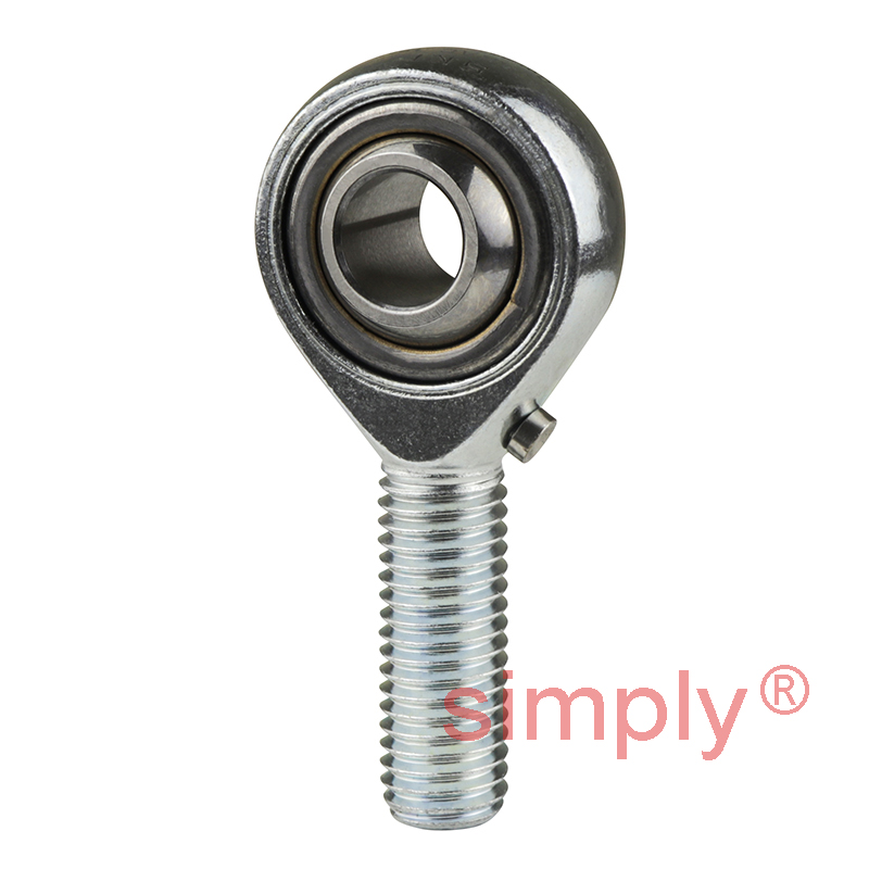 SKF SAKAC12M Right Hand Steel / Bronze Lined Plain Male Rod End M12 Thread Simply Bearings Ltd