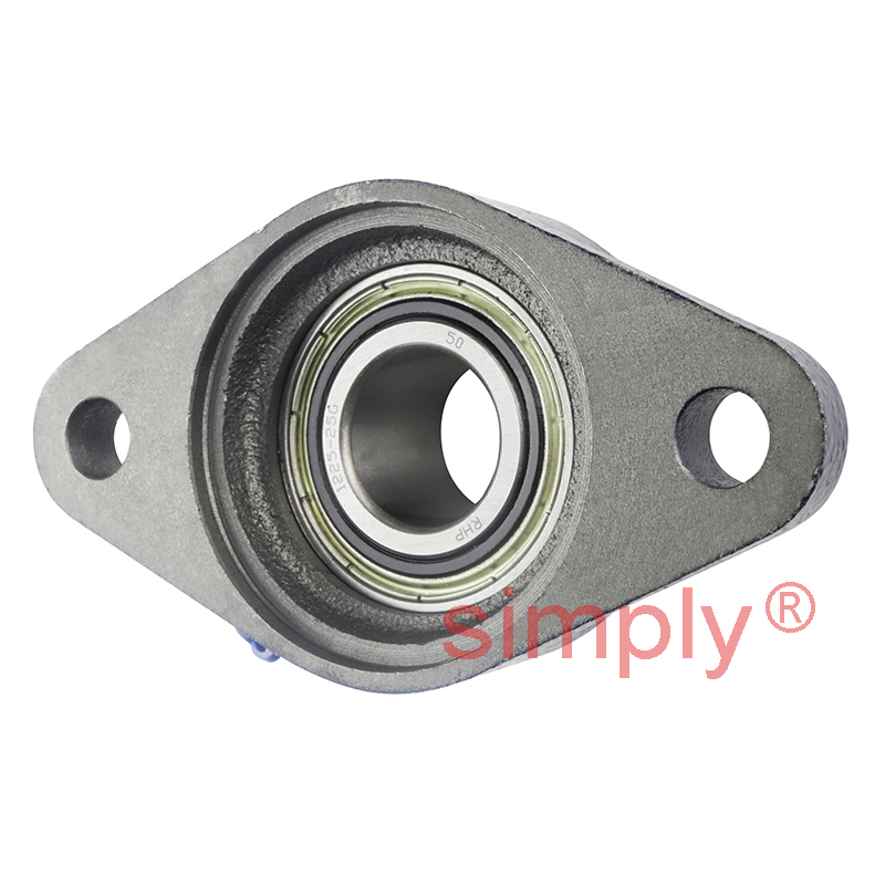 RHP SFT25A Two Bolt Oval Cast Iron Flange Housing 25mm Bore Insert ...