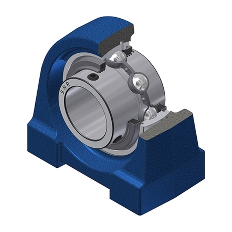 SNR UCPG210L3 Metric Cast Iron Two Bolt Pillow / Plummer Block Housing with 50mm Simply Bearings Ltd