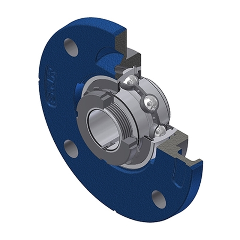 SNR UKFCE209H Metric Four Bolt Cast Iron Round Flanged Housing Insert and Adapto Simply Bearings Ltd