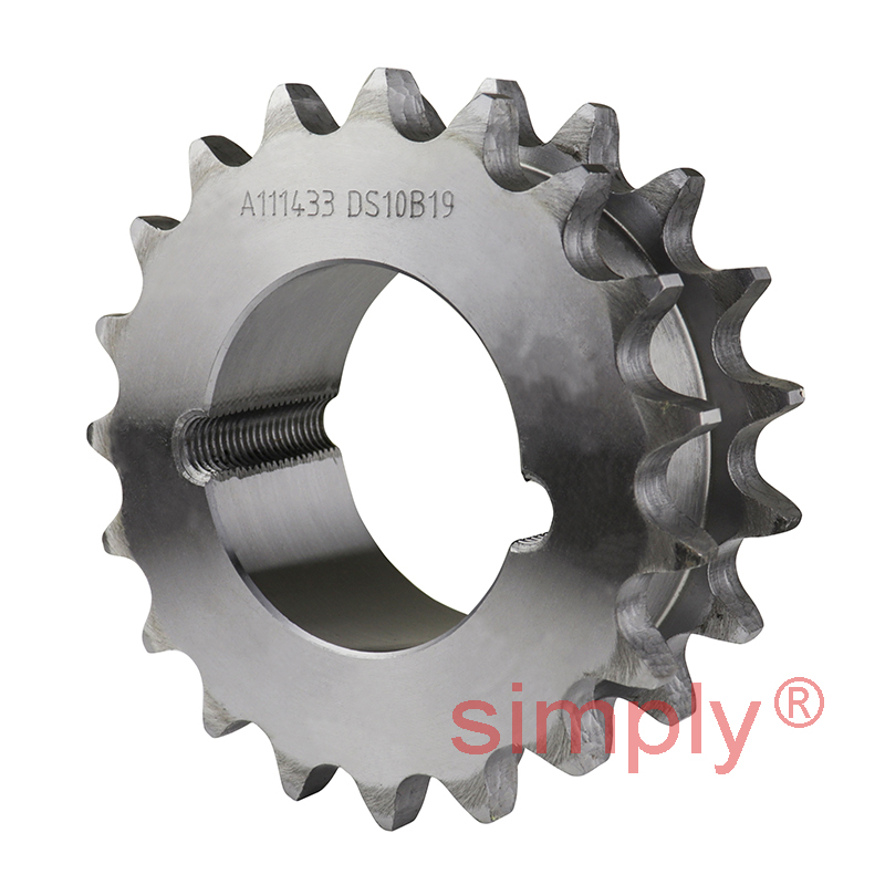 19 Tooth 10B Tapered Bore Double Simplex Sprocket 5/8 inch Pitch Chain ...