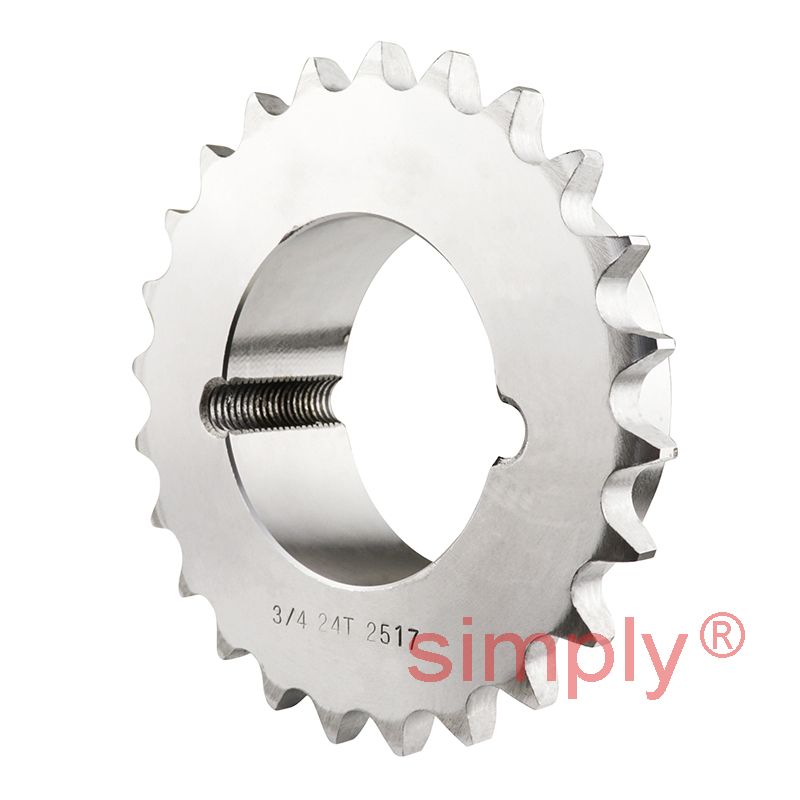 24 Tooth 12B Simplex Sprocket Tapered Locking Bush Type for 3/4 inch ...
