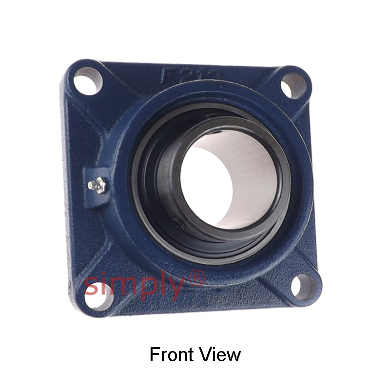 UCF212 Metric Four Bolt Square Cast Iron Flange Housing with 60mm Bore Insert Simply Bearings Ltd