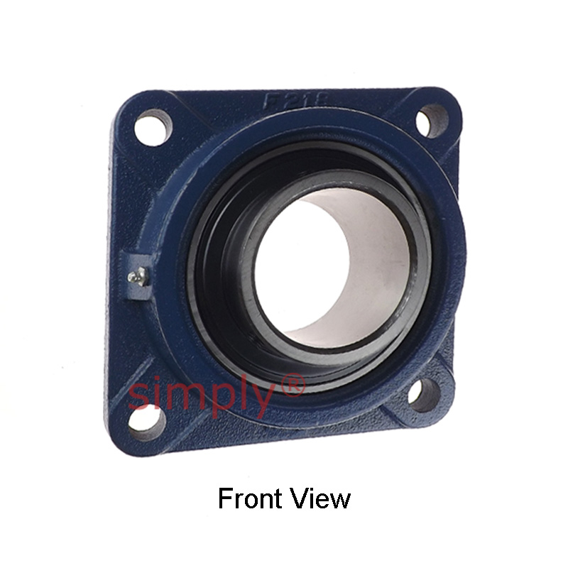 UCF218 Metric Four Bolt Square Cast Iron Flange Housing with 90mm Bore ...