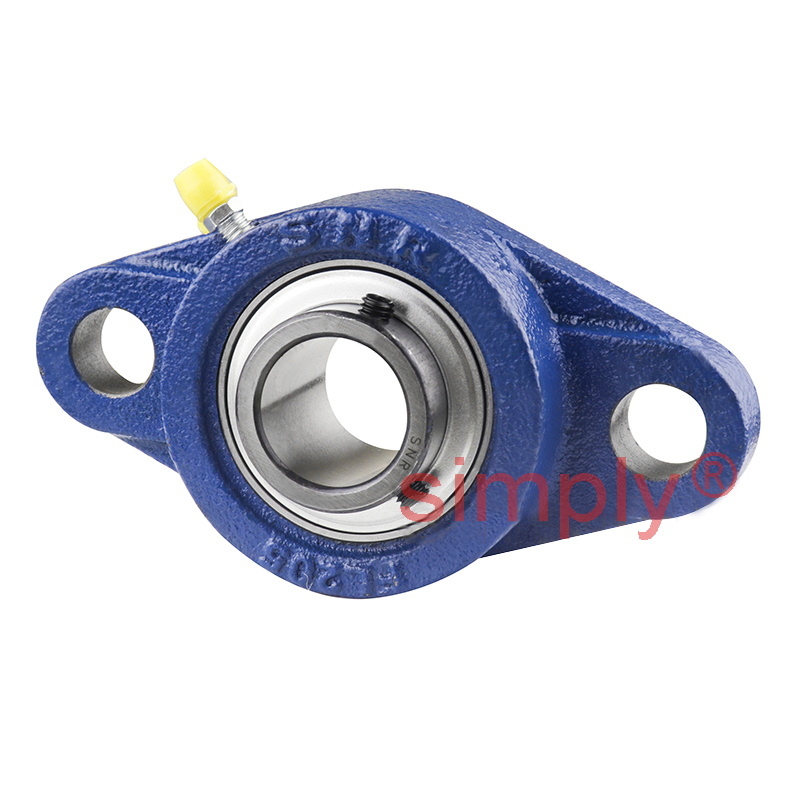 SNR UCFL205-16 Imperial Two Bolt Oval Cast Iron Flange Housing with 1 inch Bore Simply Bearings Ltd