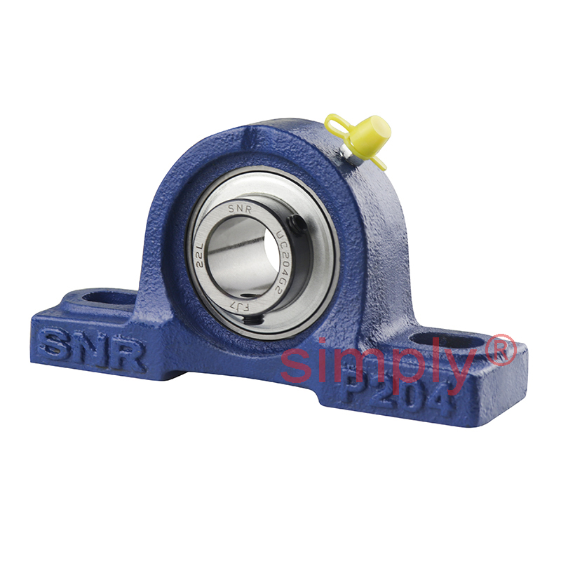 SNR UCP204 Metric Cast Iron Two Bolt Pillow / Plummer Block Housing with 20mm Bo Simply Bearings Ltd