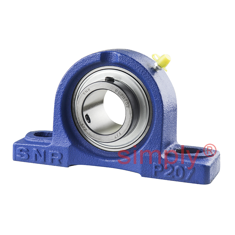 SNR UCP207 Metric Cast Iron Two Bolt Pillow / Plummer Block Housing with 35mm Bo Simply Bearings Ltd