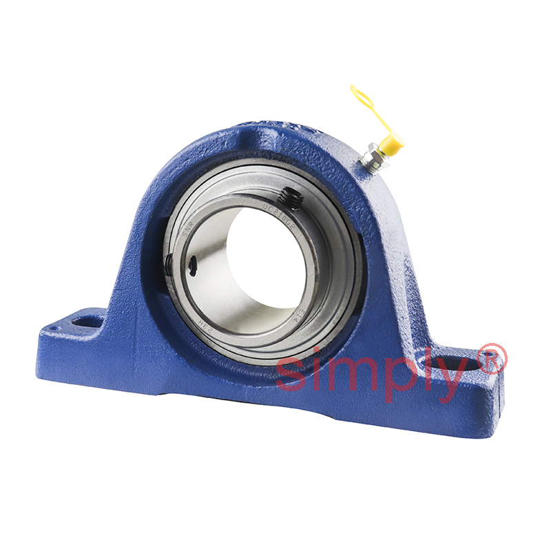 SNR UCPE210 Metric Cast Iron Two Bolt Pillow / Plummer Block Housing with 50mm B Simply Bearings Ltd