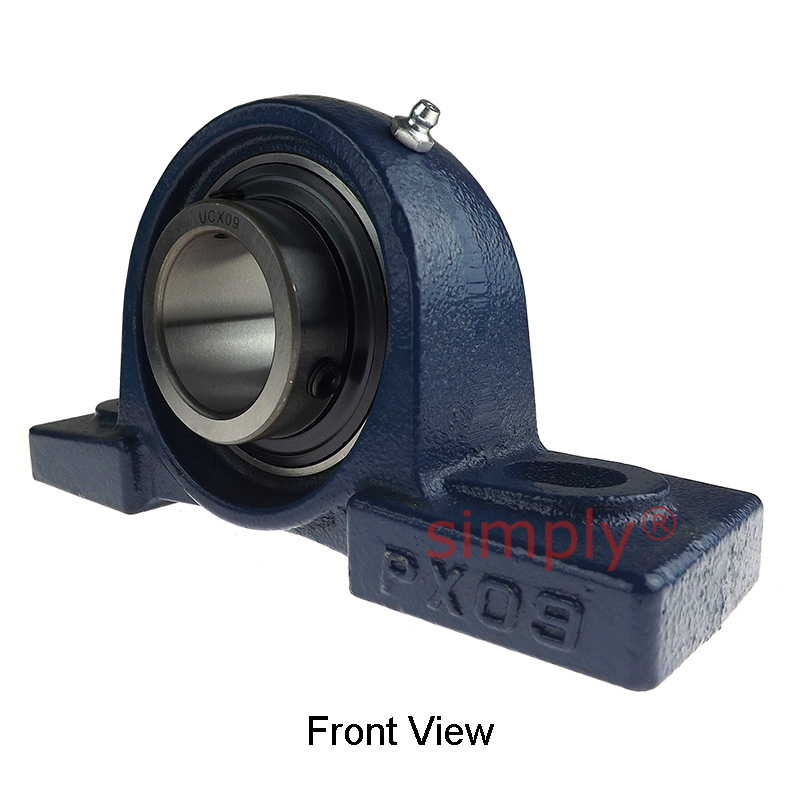 UCPX09 Metric Two Bolt Cast Iron Pillow / Plummer Block Housing with ...