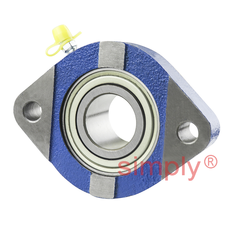 SNR USFD205 Metric Two Bolt Oval Cast Iron Flange Housing with 25mm ...