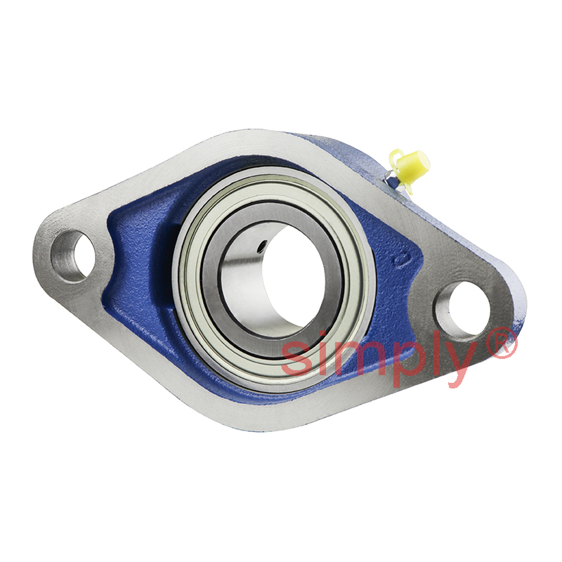 SNR USFL207 Metric Two Bolt Oval Cast Iron Flange Housing with 35mm ...