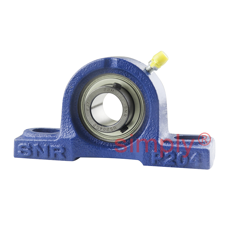 SNR USP204 Metric Cast Iron Two Bolt Pillow / Plummer Block Housing with 20mm Bo Simply Bearings Ltd