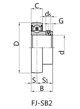 FK FJ-SB203 Metric Precision Bearing Insert with Grub Screw Locking ...