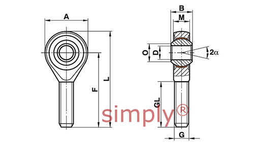 Fluro GAOW10 Right Hand Zinc Plated Steel / PTFE Lined Maintenance Free ...